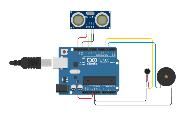 Circuit Design Arduino Ultrasonic Distance Sensor Vibration Motor Dan