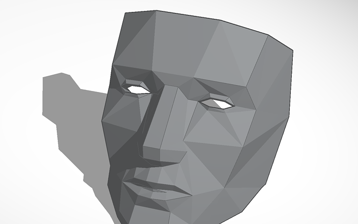 3D design ROCK FACE #template - Tinkercad