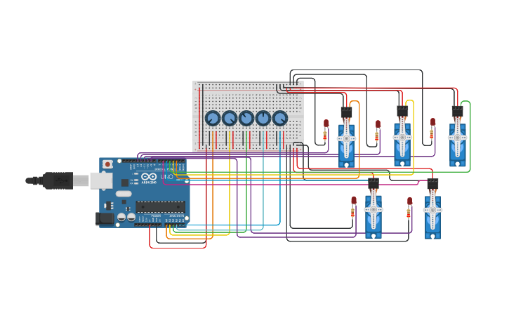 Circuit design Joystick con Arduino - Tinkercad