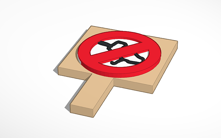 3D design no goose sign | Tinkercad