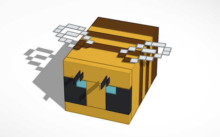 3D design Minecraft Bee - Tinkercad