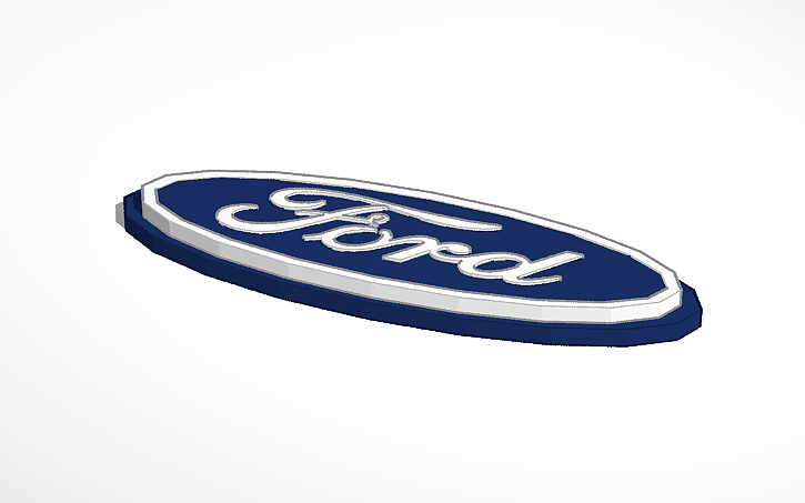 3D design Ford Logo - Tinkercad
