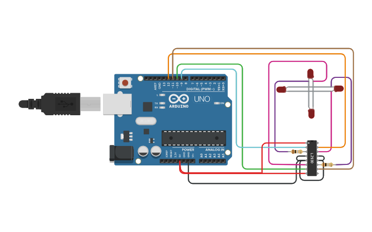 Circuit design Controlling and Positioning Stepper Motor using LED’s ...