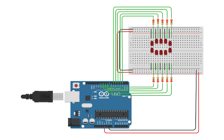 Circuit design Rotating LED | Tinkercad