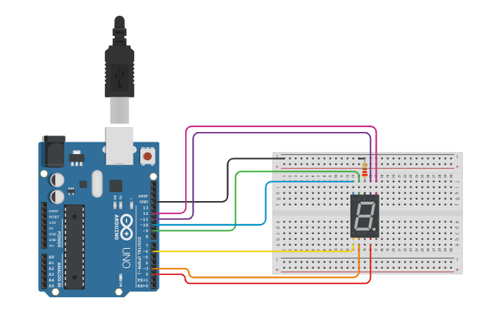 Circuit design Counter - Tinkercad