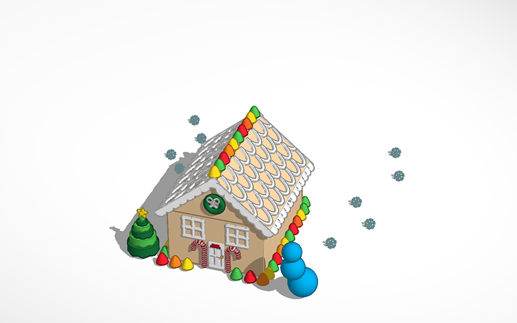 3D design gingerbread house- Matthea - Tinkercad