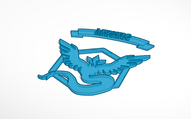 3d Design Blue Badge Tinkercad