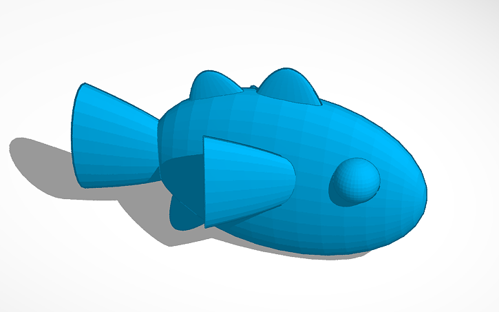 3D design fish - Tinkercad