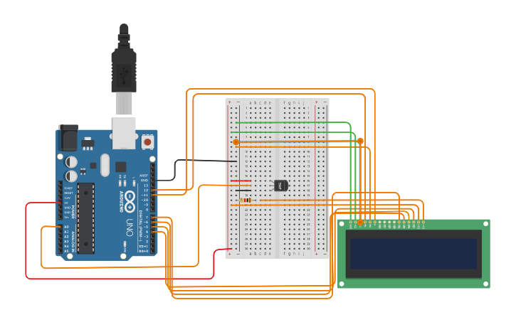 Circuit design Estoce, Anthony E. (Temp Sensor) | Tinkercad Circuit design Estoce, Anthony E. (Temp Sensor) | Tinkercad