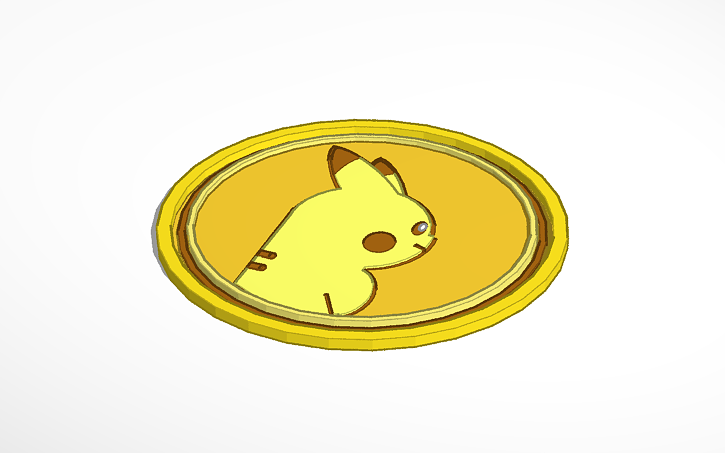 3D design Pokecoin from Pokemon go - Tinkercad