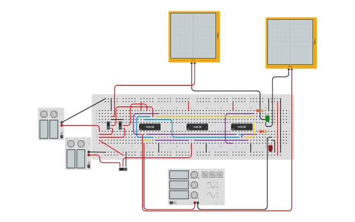 Circuit design Latch JK | Tinkercad