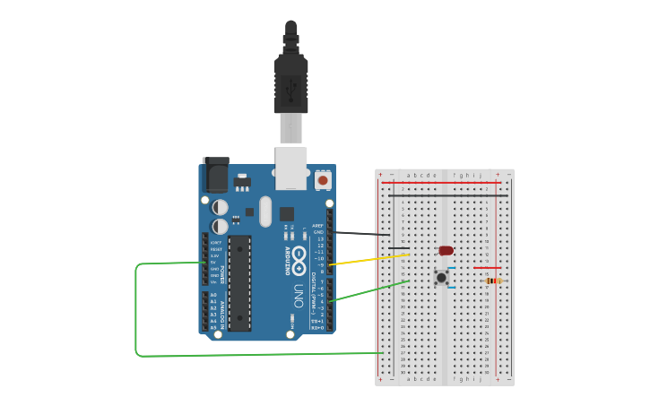 Circuit design timed light | Tinkercad