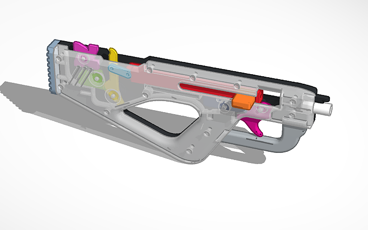 3D design Rubber band SMG - Tinkercad