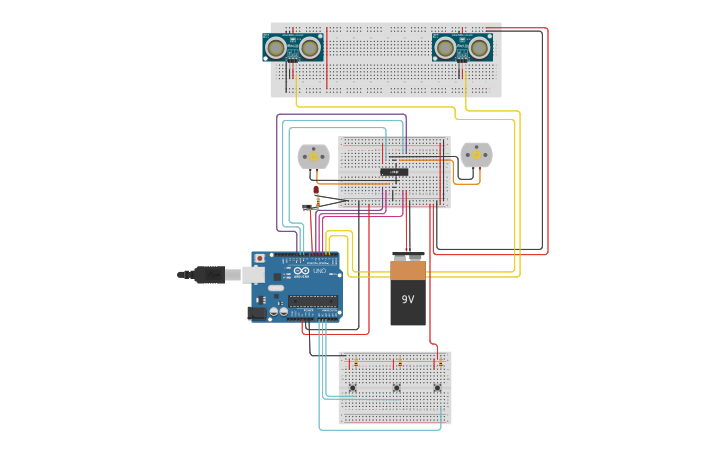 Circuit design 1X19BF02-8 BUG BOT - Tinkercad