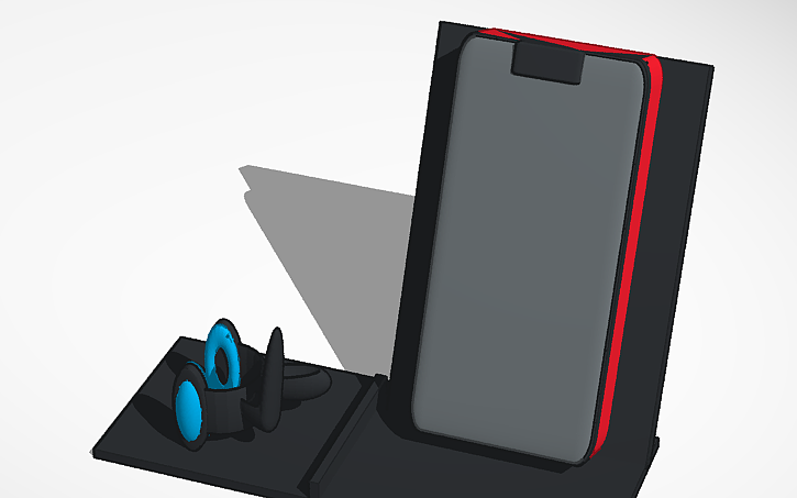 3D design Adjustable Mobile Stand - Tinkercad