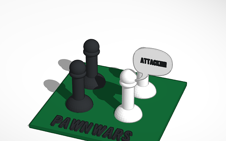 3D design Pawn Wars - Tinkercad