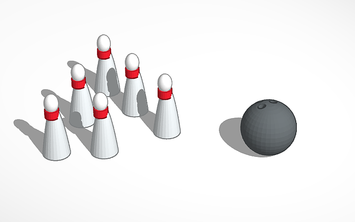 3D design bowling pin - Tinkercad