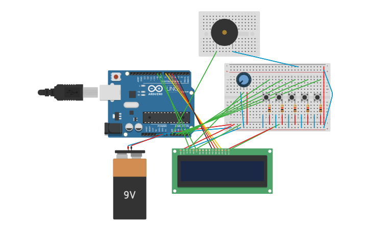 Circuit design ardunio - Tinkercad