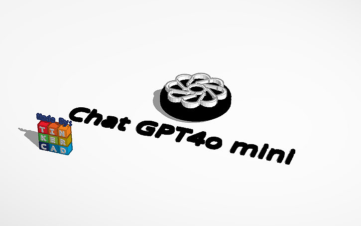 3D design Chat GPT logo - Tinkercad