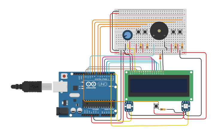 Circuit Design Arduino Uno Ping Pong Tinkercad