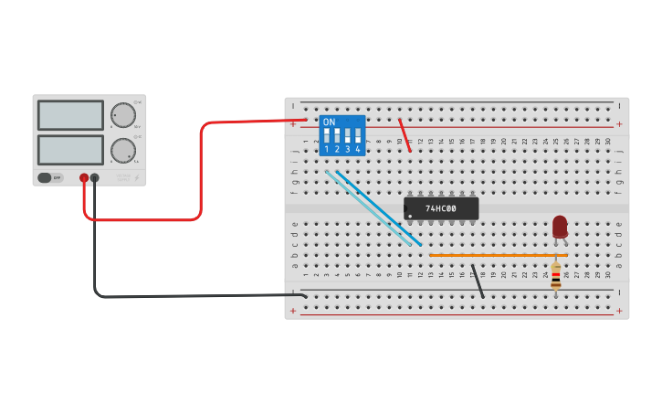 Circuit design NAND Gate | Tinkercad
