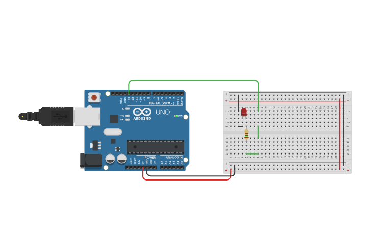 Circuit design Encender y Apagar un led | Tinkercad Circuit design Encender y Apagar un led | Tinkercad
