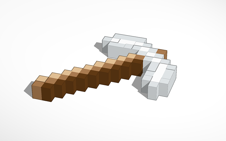 3D design Copy of minecraft pickaxe (iron) | Tinkercad