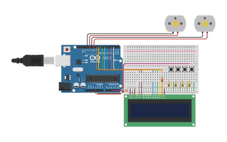 Circuit design lcd - Tinkercad