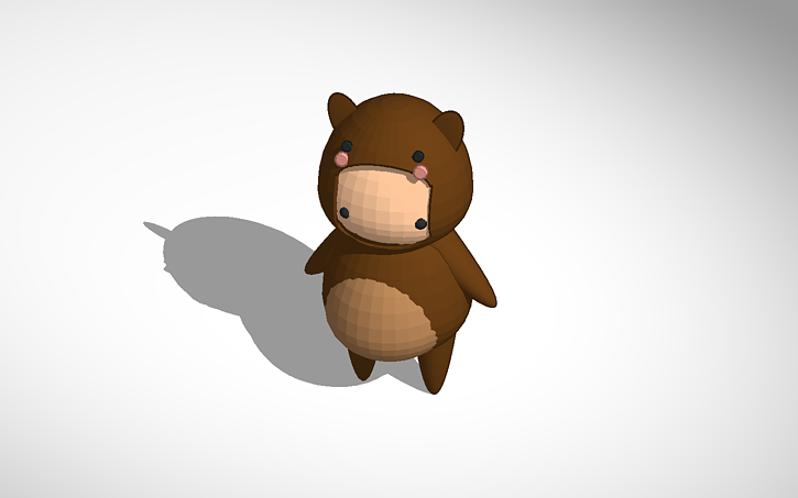 3D design Chibi Bear - Tinkercad