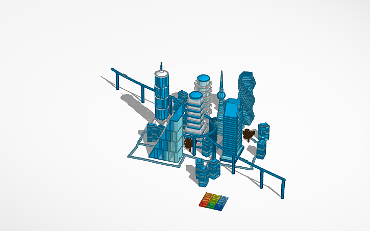 3D design future city - Tinkercad