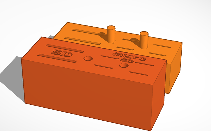 3D design SD Card Locker | Tinkercad