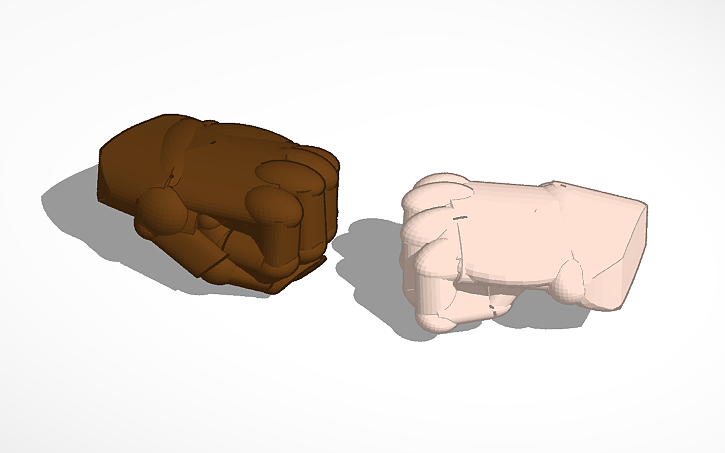 3D design Copy of Bro Fist (with fist) - Tinkercad