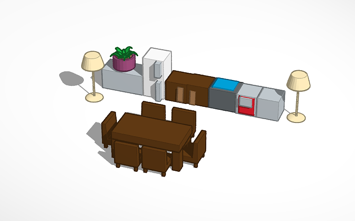3D design kichen | Tinkercad