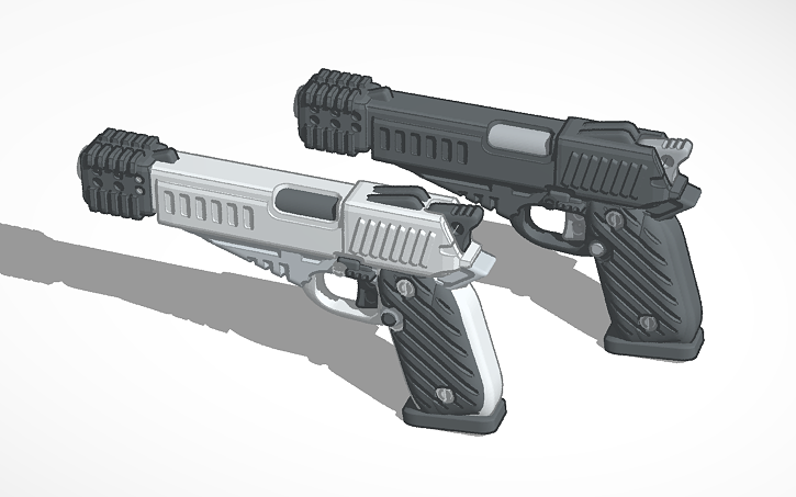 3D design SS-9SCP-X1B "Silent Shrike-9" Suppressed Compact Pistol ...