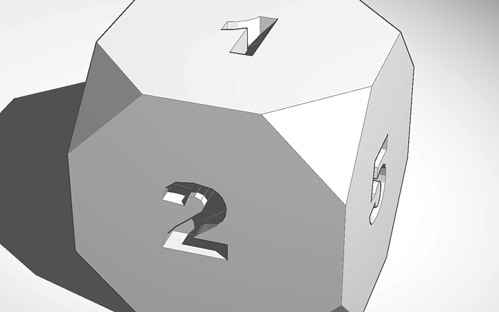 3D design Dice - Tinkercad