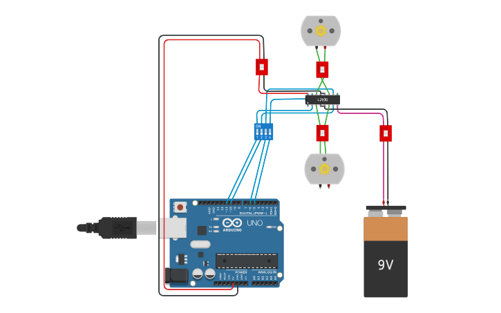 Circuit design Démonstrateur carte puissance moteur | Tinkercad