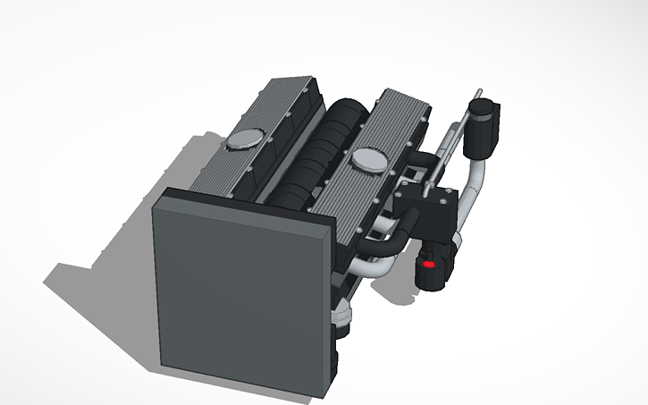 3D design Motor V12 Cadillac town car - Tinkercad