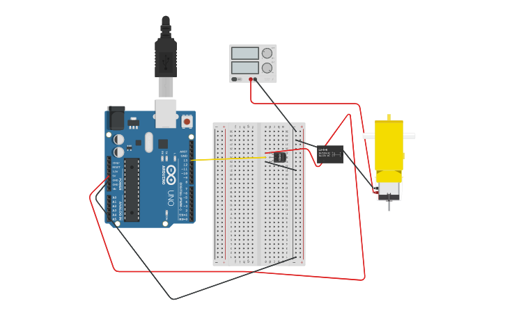 Circuit Design Relay Tinkercad