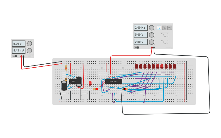 Circuit Design Binary Counter Led Circuit Tinkercad