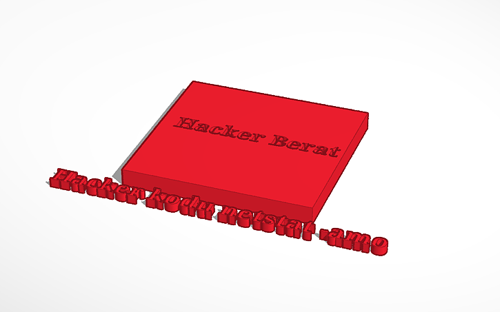 3D design hacker - Tinkercad