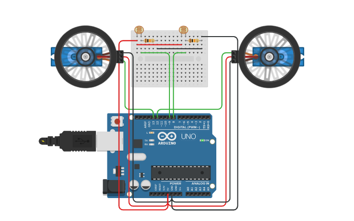 Circuit design Photoresistor Control Servo Motor | Tinkercad Circuit design Photoresistor Control Servo Motor | Tinkercad