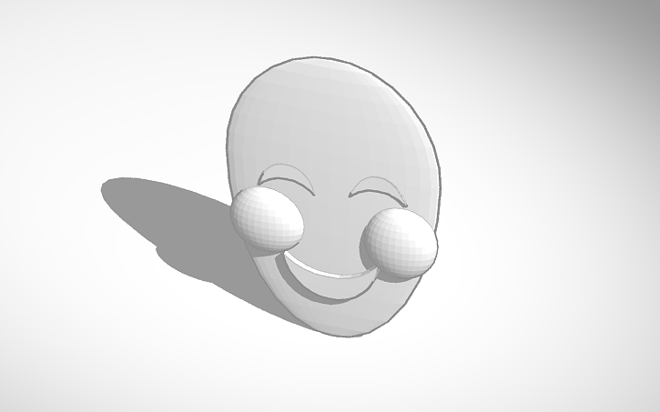 3d Design Theater Mask Happy Tinkercad