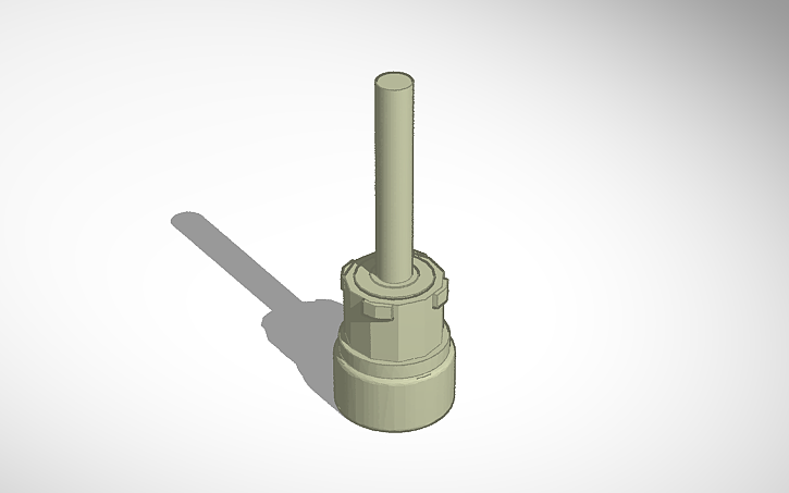 3D design Mark IV Sonic Screwdriver Pen - End Cap Blank - Tinkercad