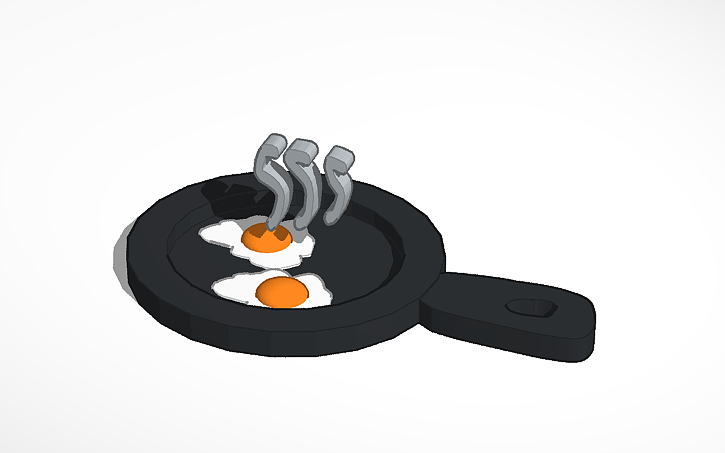 3D design Eggs On A Frying Pan | Tinkercad