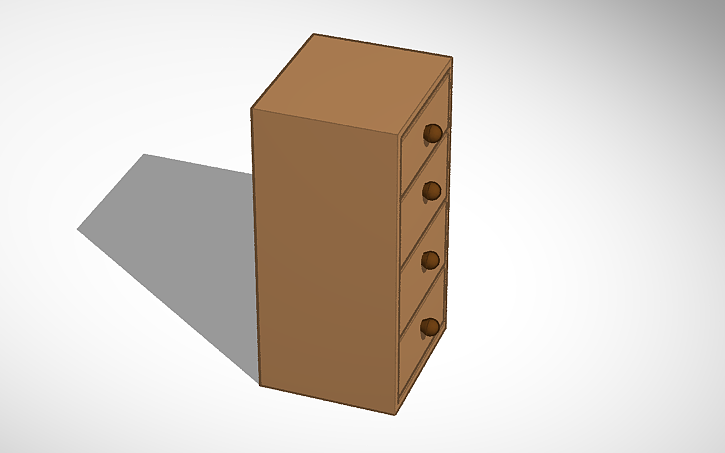 3d Design Simple Set Of Draws Tinkercad