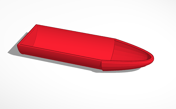3D design Rounded Hull Boat | Tinkercad