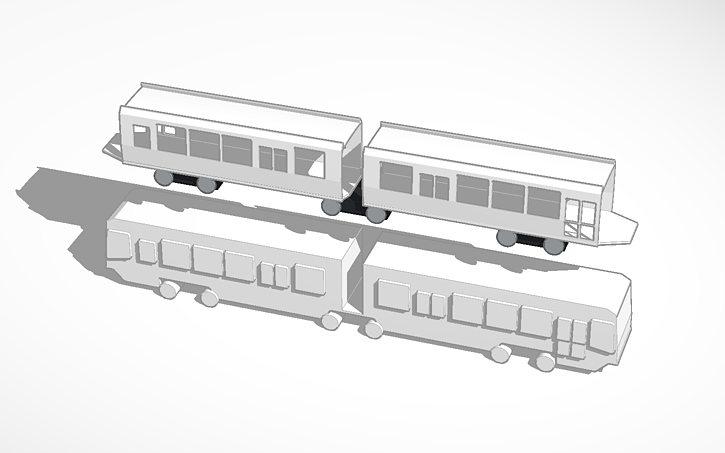 3D design MUNI Metro Train (Breda LRV HTK5) WIP - Tinkercad