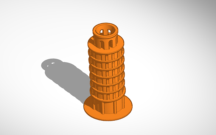3D design toren van Pisa Boris - Tinkercad