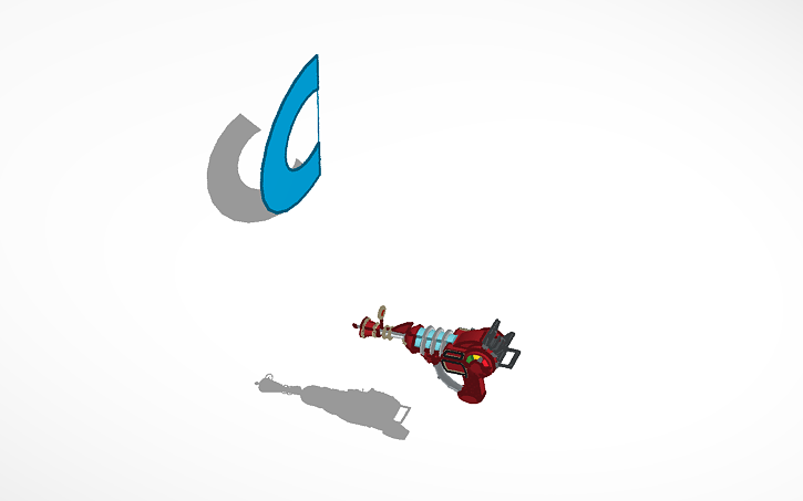 3D design ray gun shooting | Tinkercad