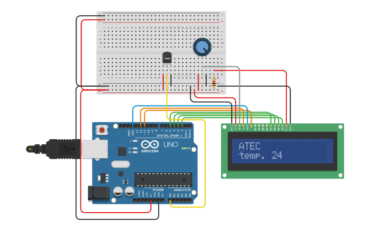 Circuit design T 05 - ARDUINO - Q. 4 - Tinkercad